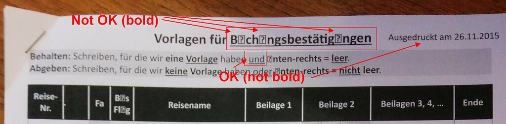 Printing from Calc: Wrong Characters appear on page (square with ...