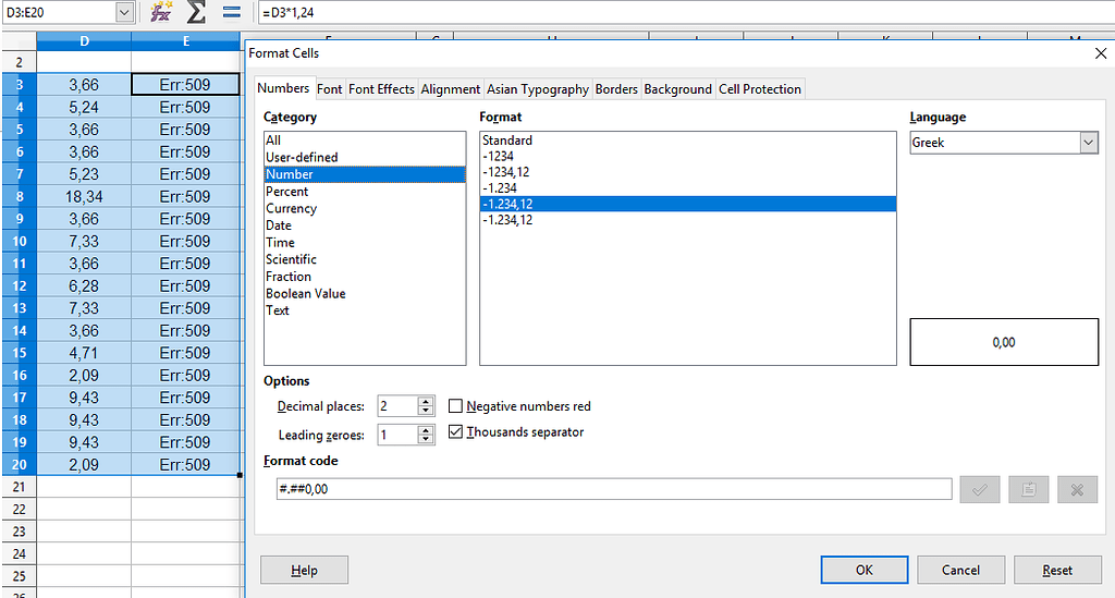 Can't change (list) {decimal} separator - English - Ask LibreOffice
