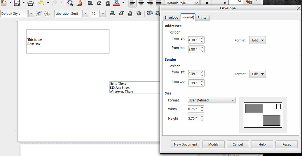 Print A9 Envelope English Ask LibreOffice