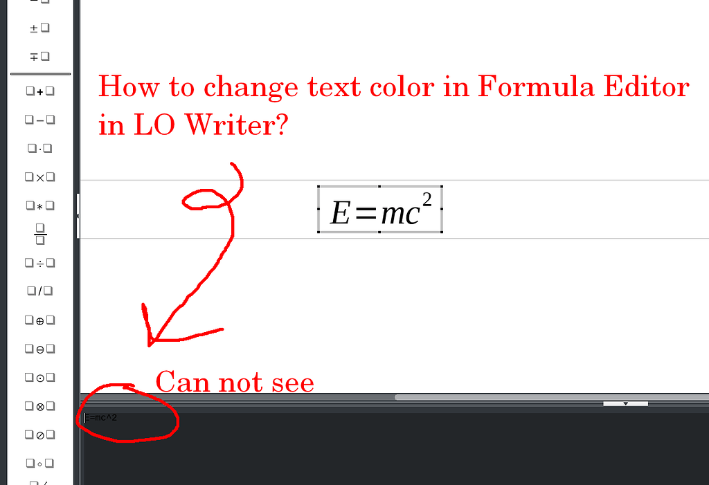 How To Change Text Color In Formula Editor In Writer English Ask LibreOffice