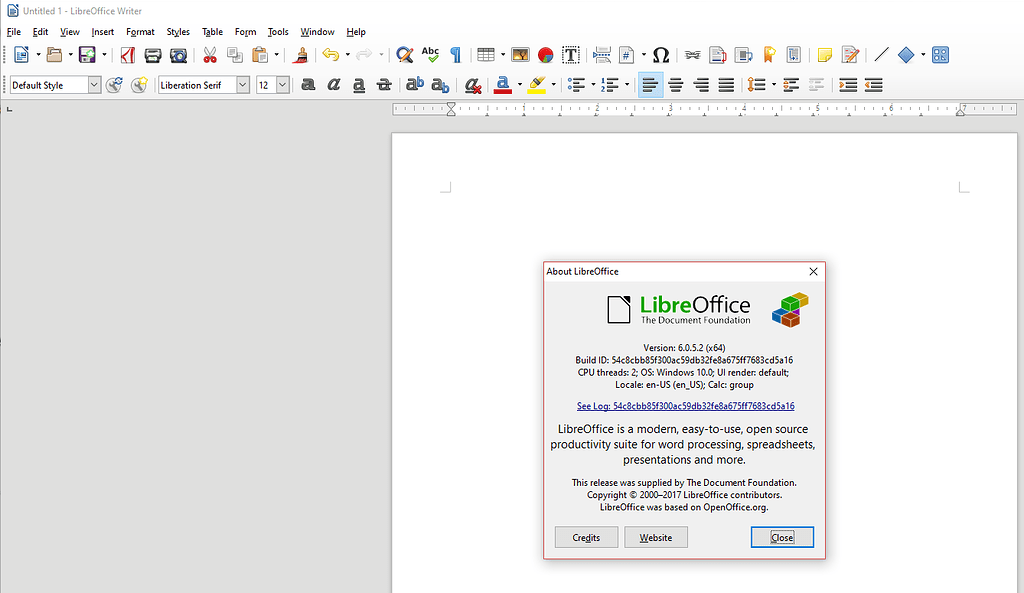User interface in Windows 10 - English - Ask LibreOffice