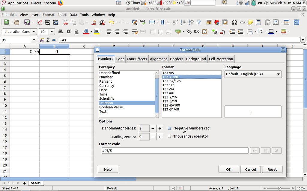 Why calc fraction returns wrong answer. - English - Ask LibreOffice Why calc fraction returns wrong answer. - English - Ask LibreOffice