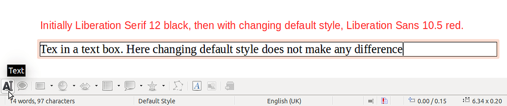 How to change default style in Writer text boxes? - English - Ask LibreOffice