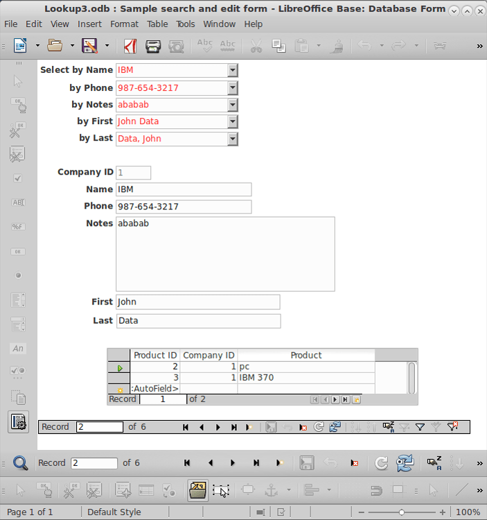 Base: Adding multiple pull down record selectors to a table editor form - English - Ask LibreOffice