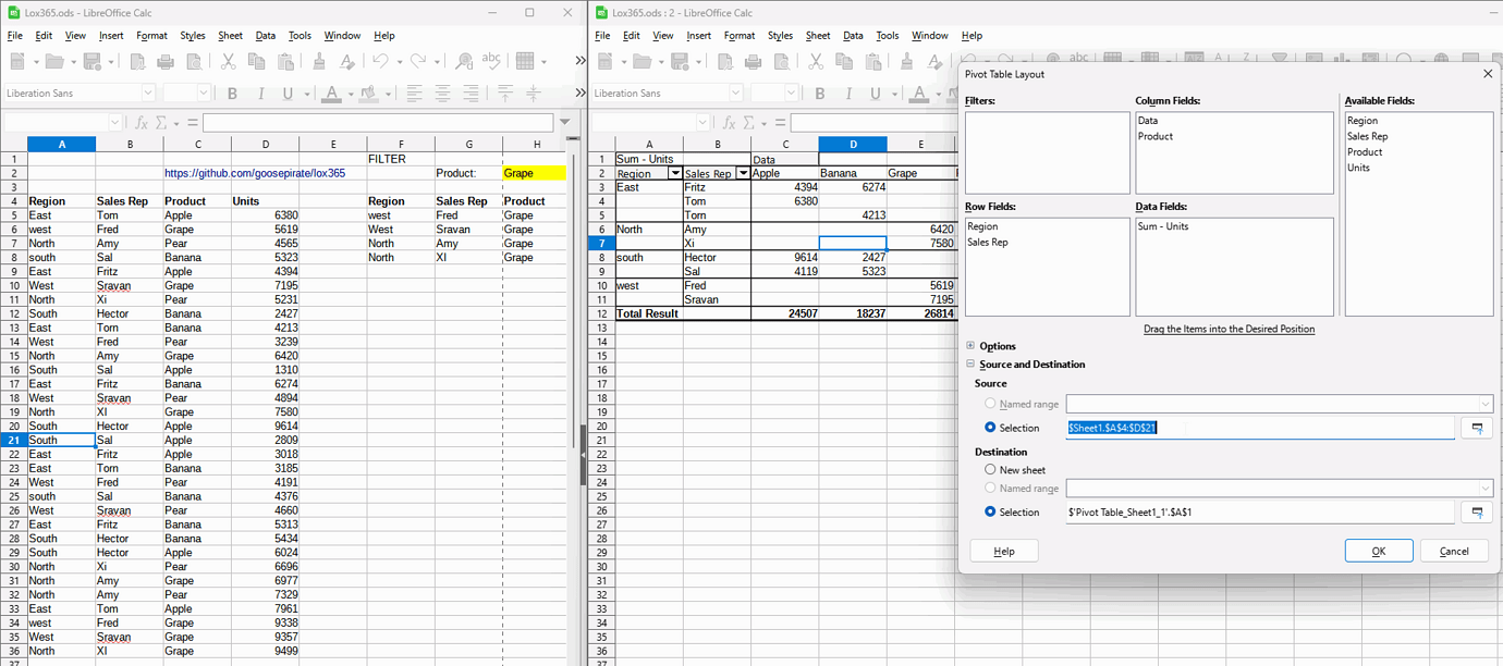 How do I make a pivot table see all new rows created on the original ...
