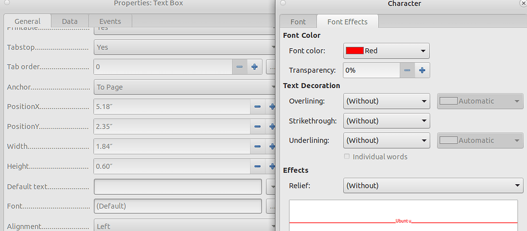 How to change font color of form elements in Base reports? - English ...