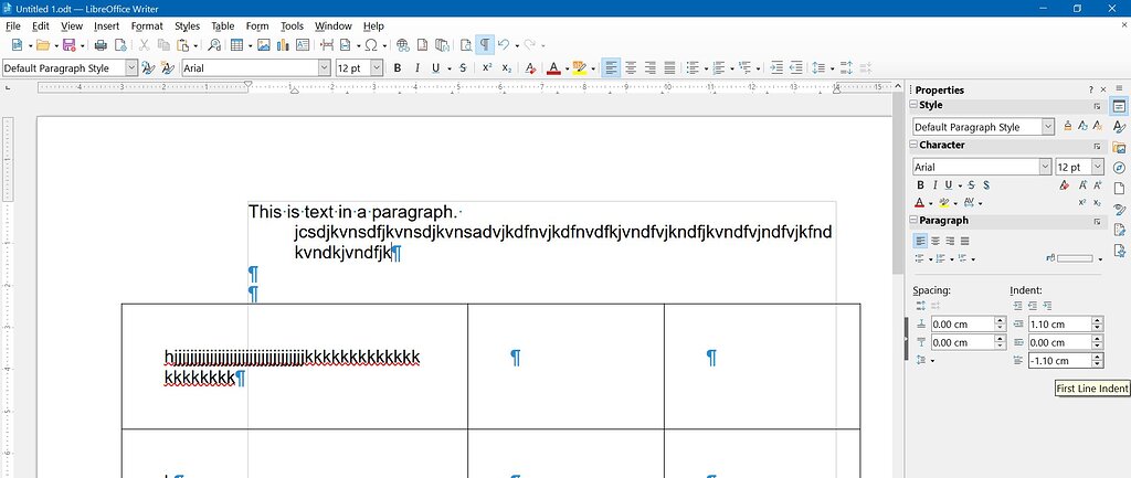 Negative Page Indents? - English - Ask LibreOffice