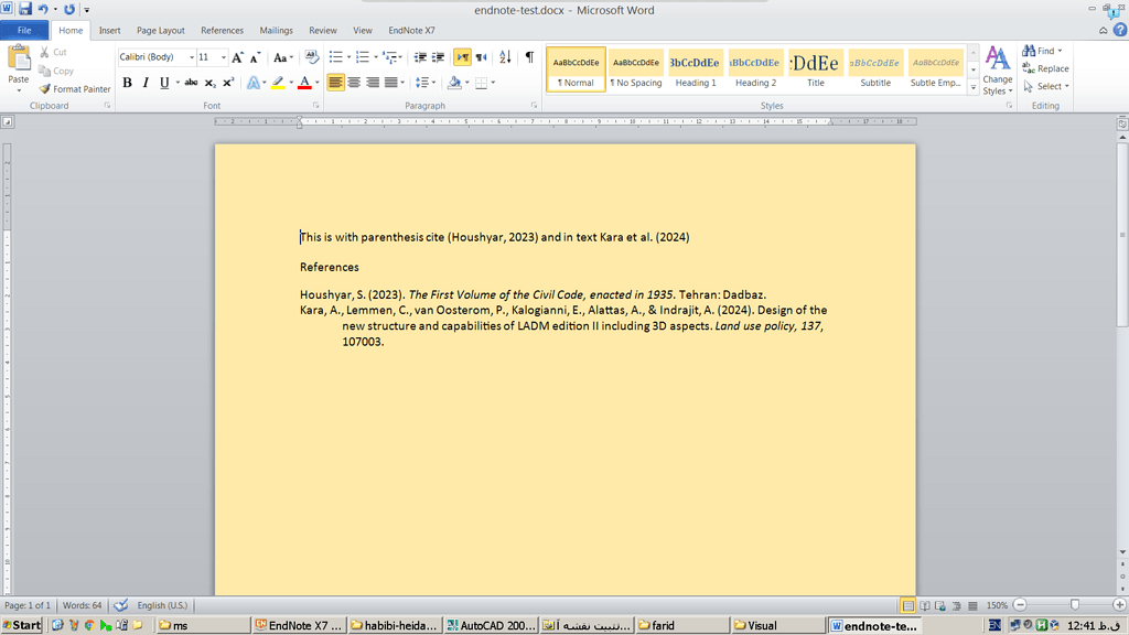 Endnote citations and references not shown in Writer - English - Ask ...