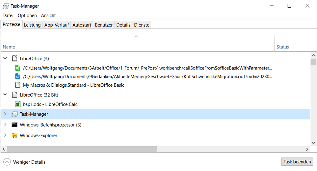 Win 10, Shell in Basic vs command in terminal - English - Ask LibreOffice