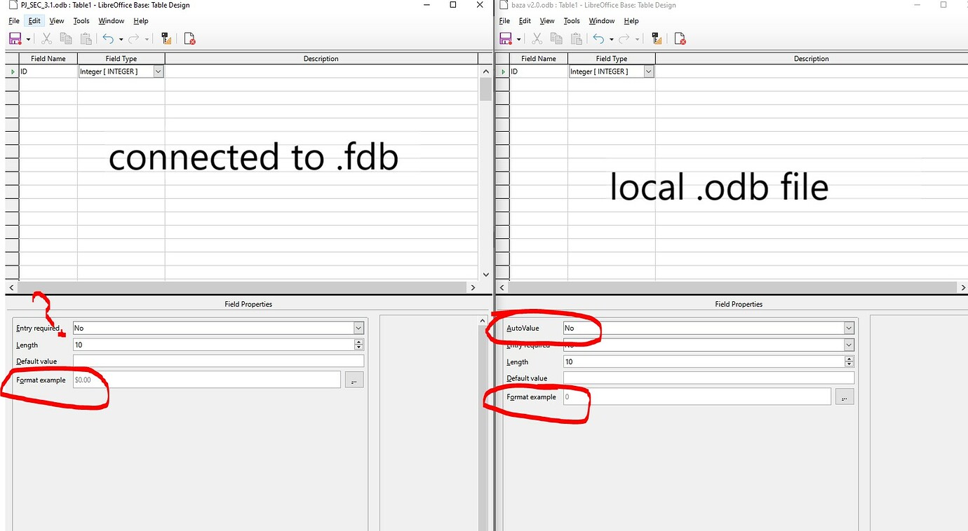 I can't work with a firebird .fdb file, after connecting to it with ...