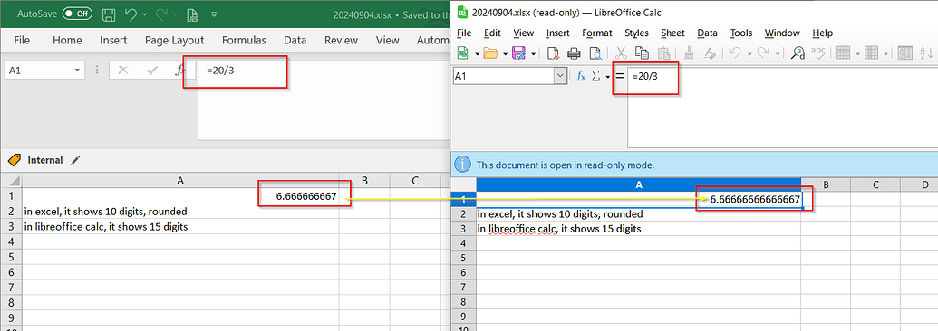 How to configure LibreOffice Calc to display a maximum of 10 digits for decimal numbers like ...