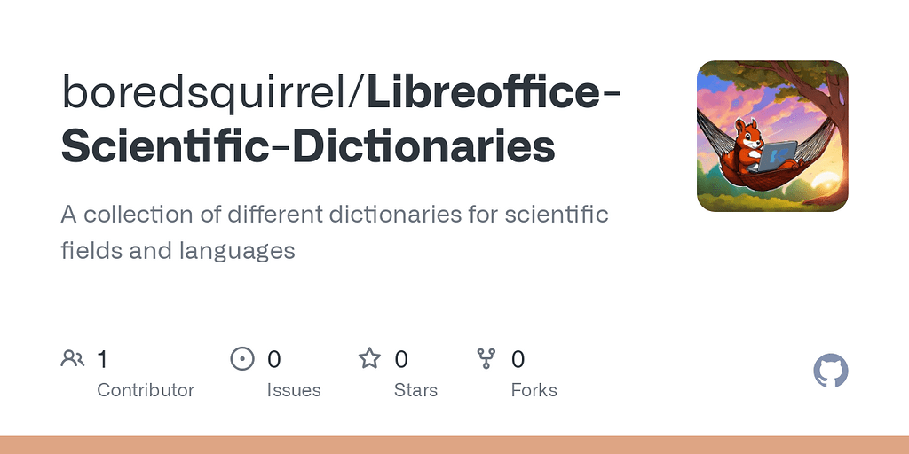 Collaboration on scientific dictionaries! - English - Ask LibreOffice