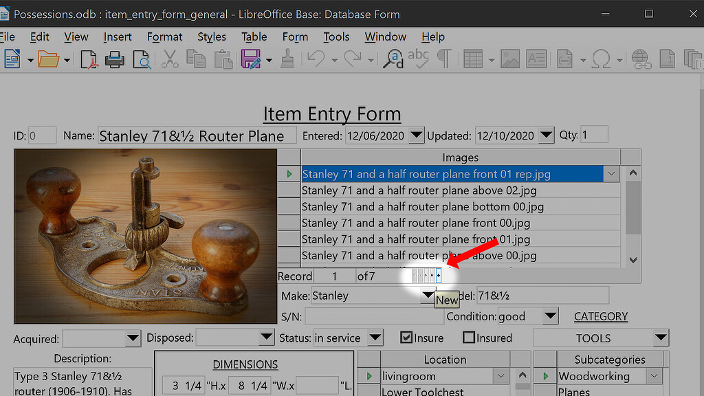 Graphical elements in Base GUI - English - Ask LibreOffice