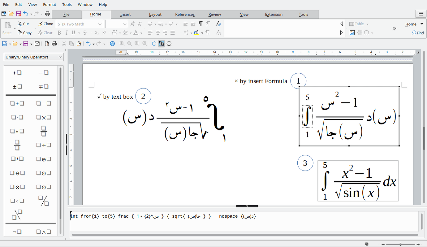 LO Writer And Math How To Insert Formula In Right To Left Direction
