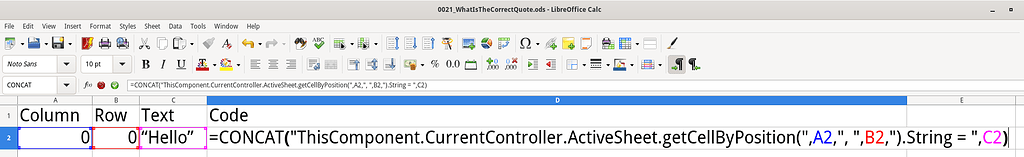 Calc: Quotation marks symbols - English - Ask LibreOffice