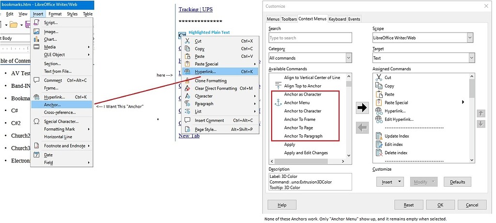 How Do I Add Insert Anchor To The Context Menu? - English - Ask LibreOffice