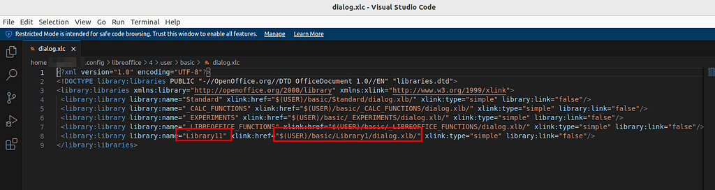 When library is renamed using Basic Macro Organizer, path to library is not updated in dialog ...
