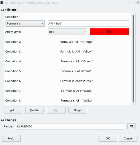 How To Change A Cell Color Based On The Name Of The Color English 