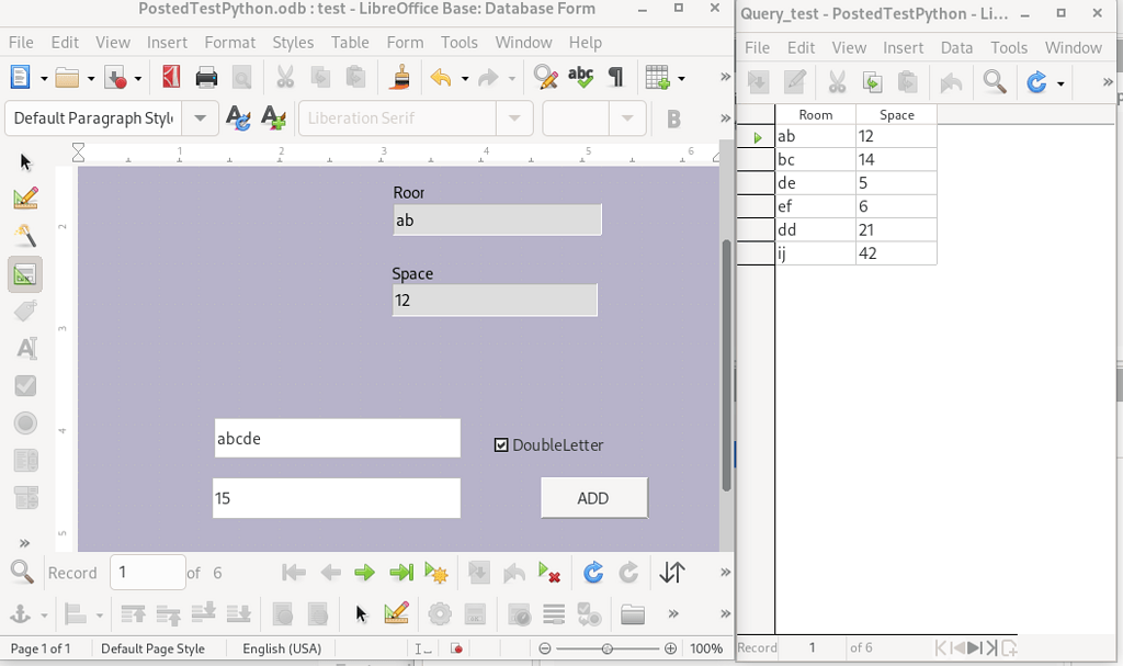 Base, Inserting Looped Records into Table with Button - English - Ask LibreOffice