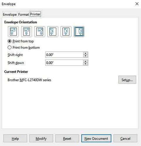 Printing An Envelope On A Brother MFC L2710DW English Ask LibreOffice