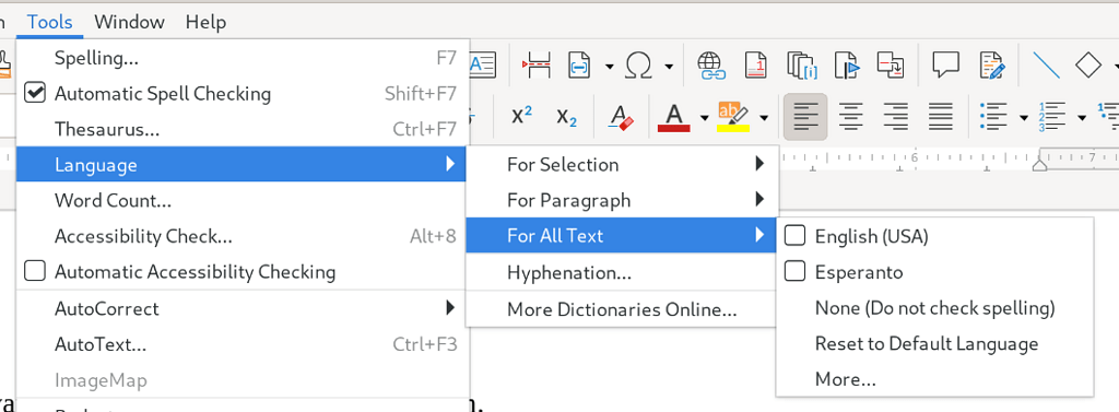How to add a language to Tools | Language | For All Text - #2 by mikekaganski - English - Ask ...