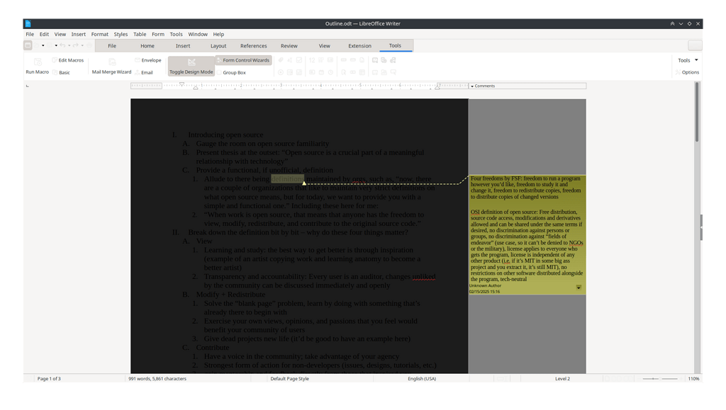 Writer UI suddenly turned to light mode after opening Impress; cannot revert - English - Ask ...