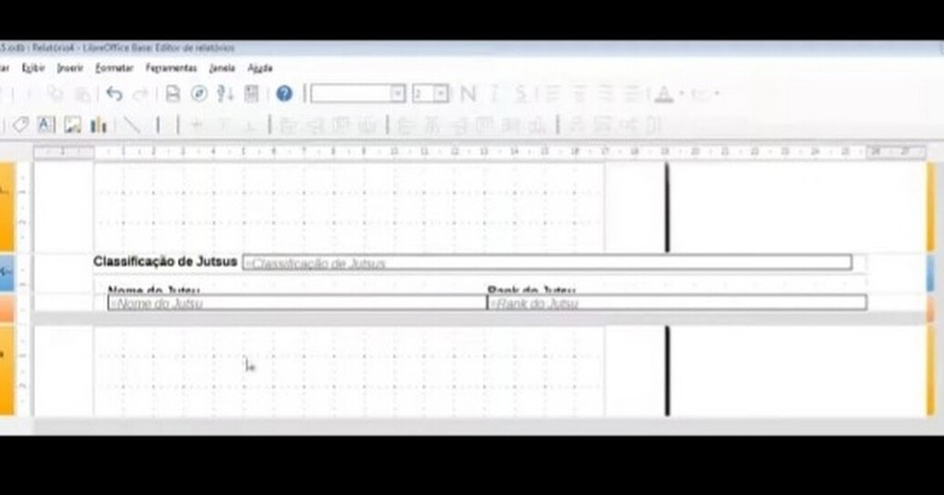 Formato do editor de relatório do Libreoffice Base - Português do ...
