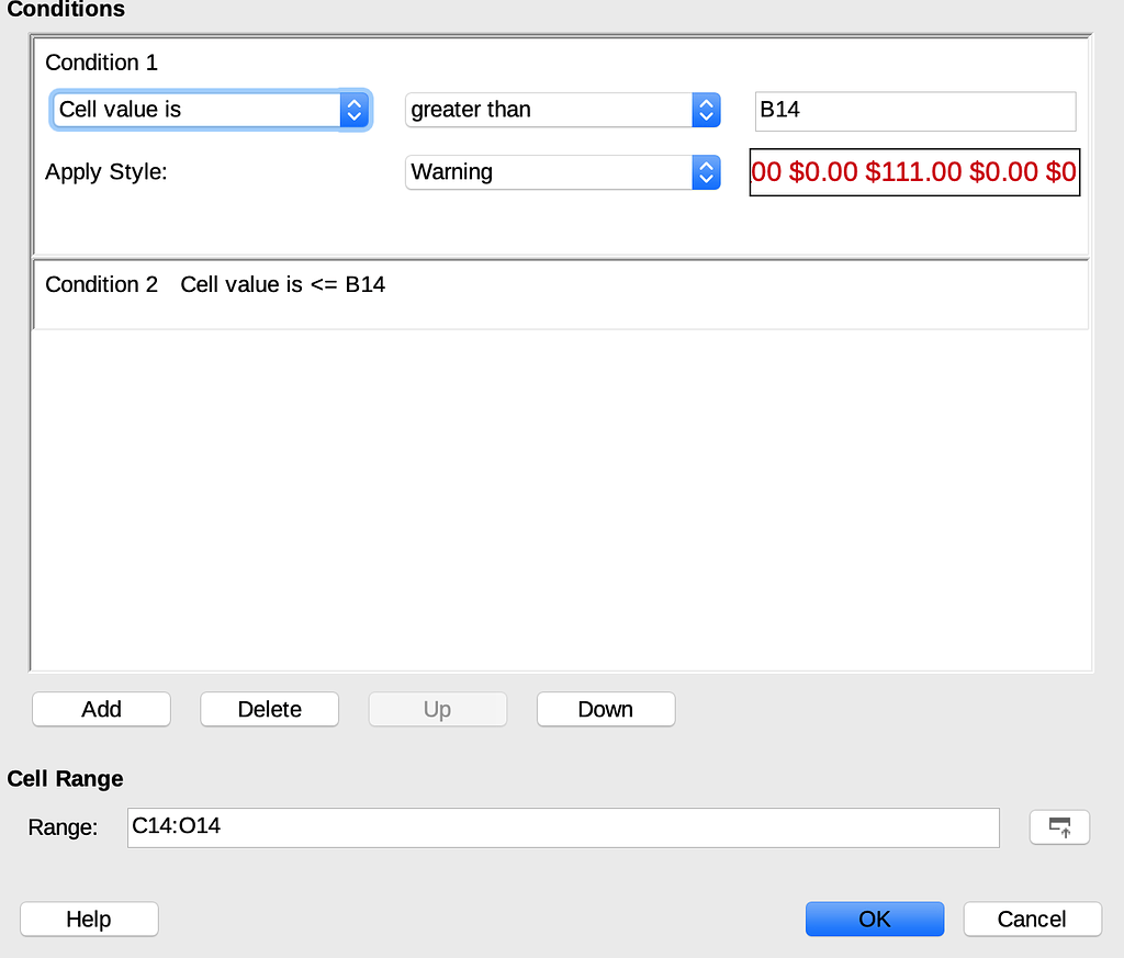 Conditional formatting not coloring correct cells - English - Ask LibreOffice
