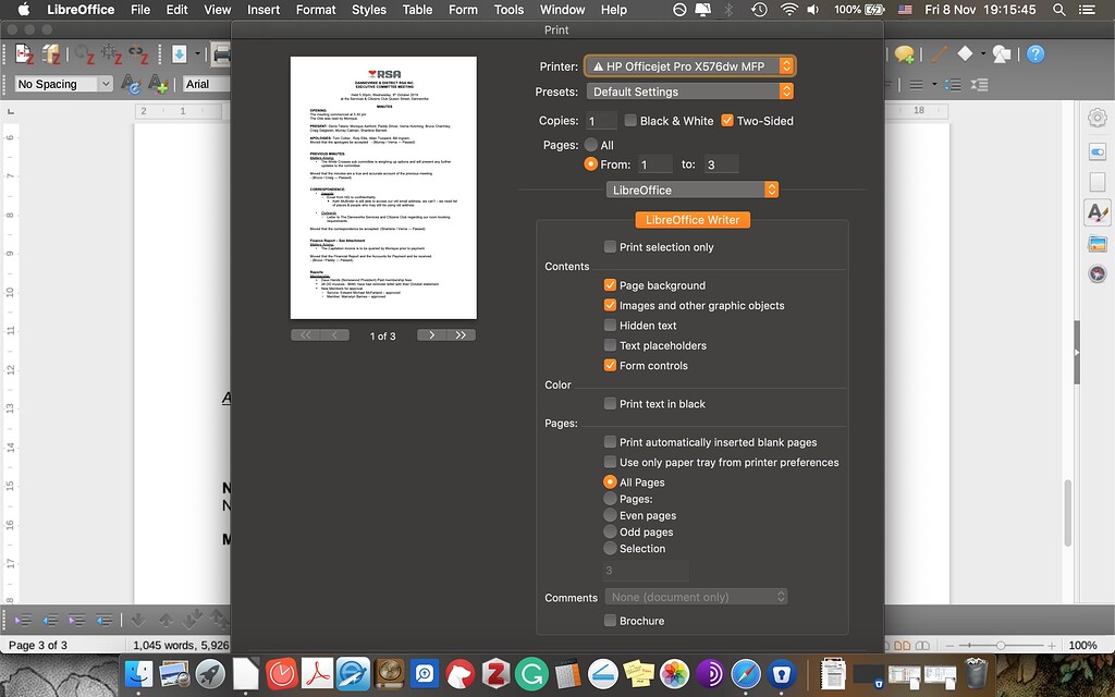 How can I fix the printer menu screen size - English - Ask LibreOffice