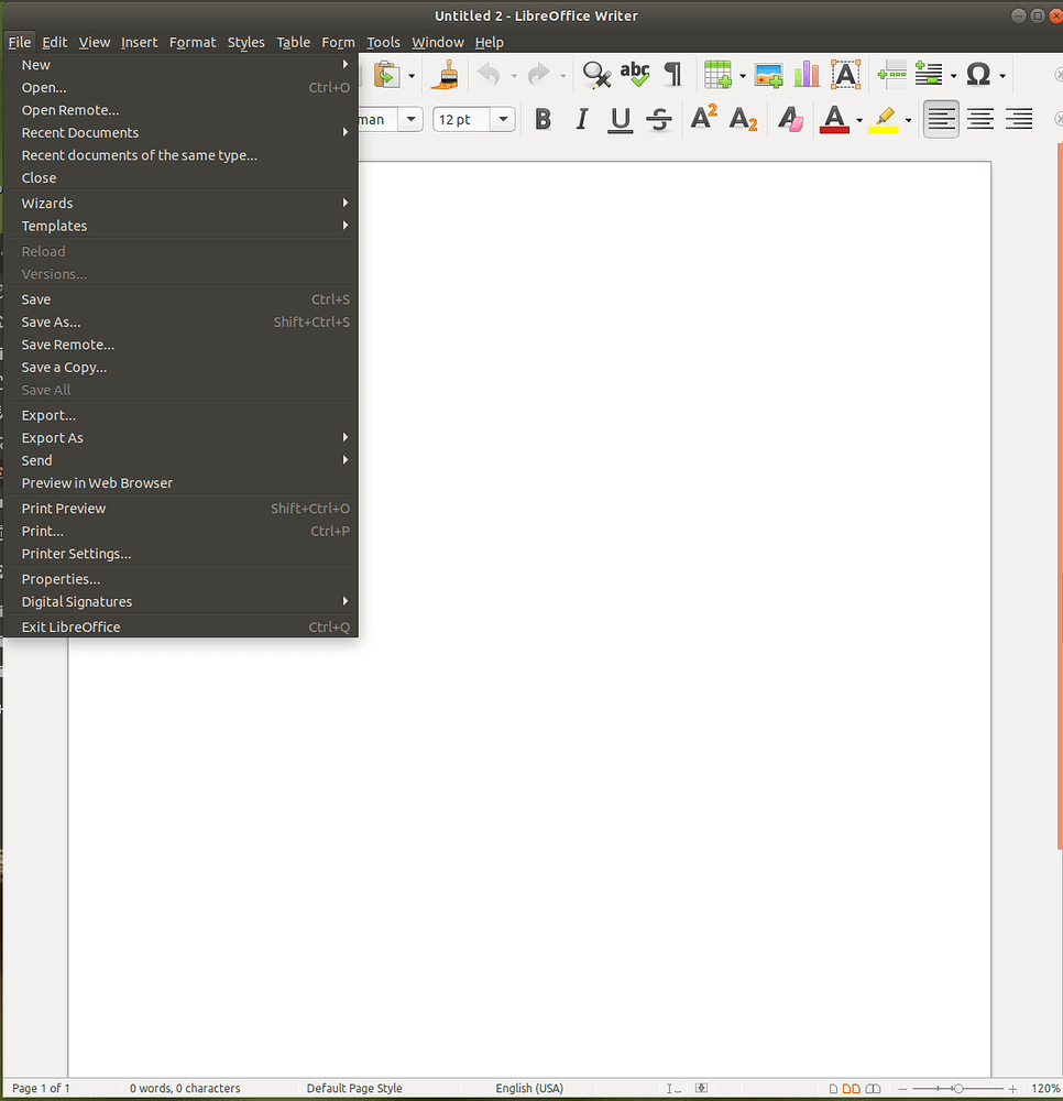 How to get a screenshot of a LibreOffice alt menu? - English - Ask ...