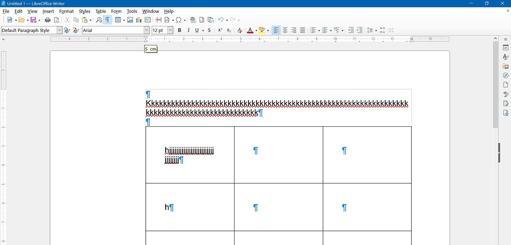 Adjusting Margins Using Toolbar: Paragraph Versus Tables - English ...