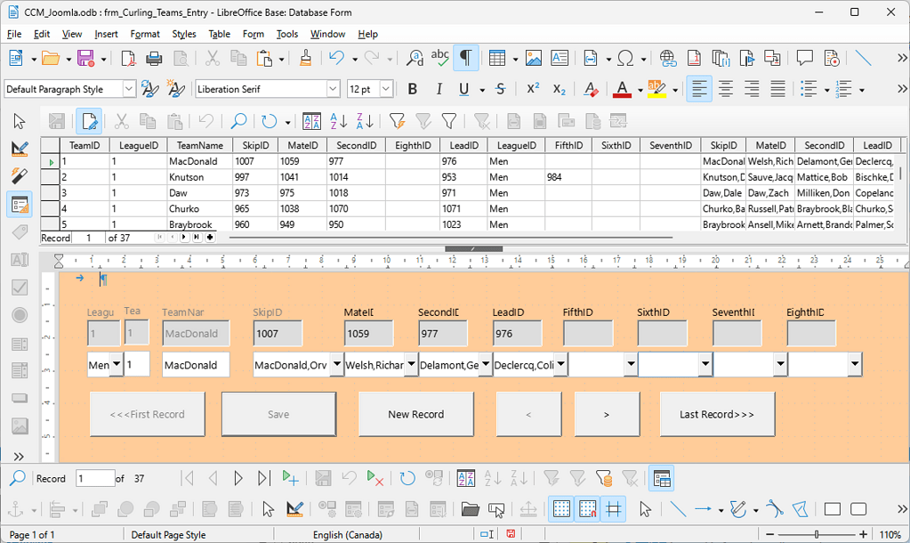 My Form data table source column order is not the same as table ...