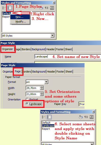 Portrait In Sheet1 And Landscape In Sheet2 English Ask LibreOffice