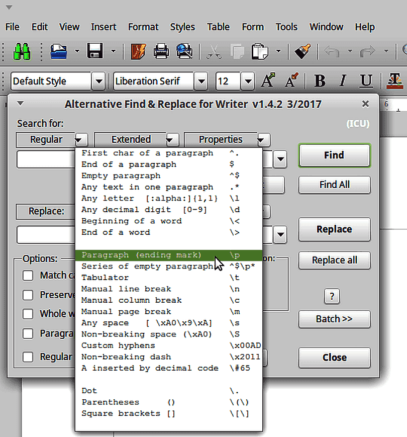 Would It Be Possible To Add A Carriage Return Character To The Find 