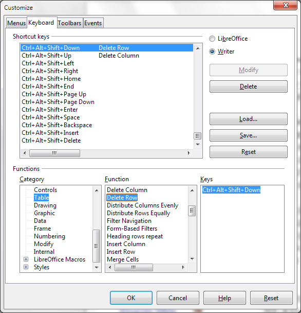 Not Easy To Delete Tables rows In Writer English Ask LibreOffice