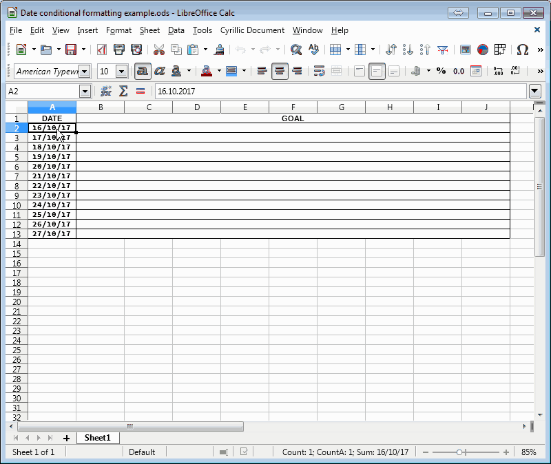 Conditional Formatting Change Cell Background Colour When Another Cell 