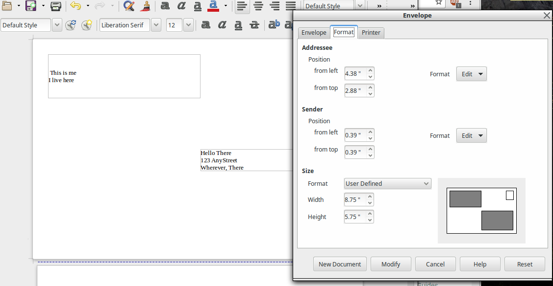 Print A9 Envelope English Ask LibreOffice