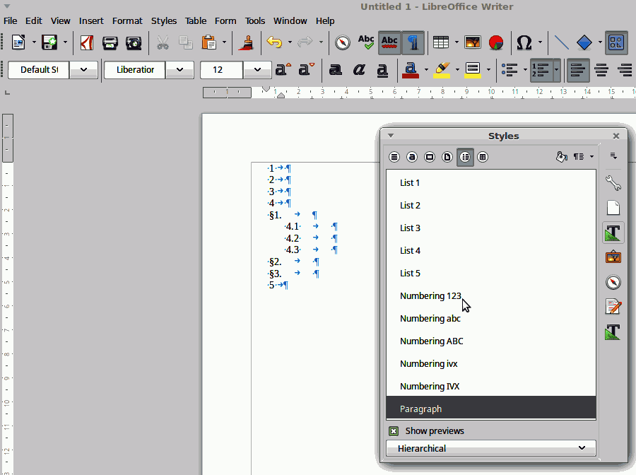 Why Does Numbering Not Work As Expected English Ask LibreOffice