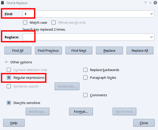 Would It Be Possible To Add A Carriage Return Character To The Find 