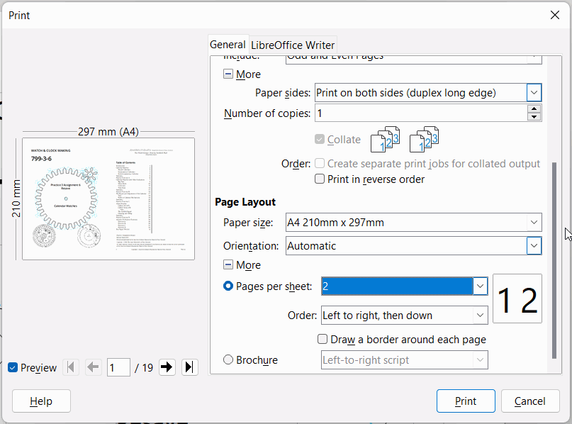 Set Up To Print Two A5 On A4 English Ask LibreOffice