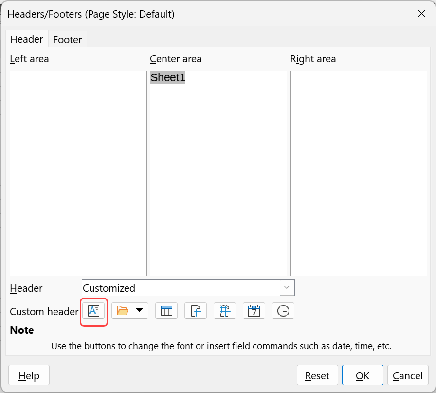 How Do I Format The Text In Calc Page Headers English Ask LibreOffice
