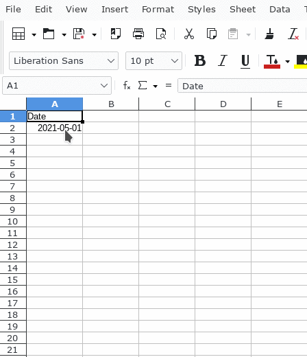 How To Copy A Date So Each Cell Below Shows The Following Day Date English Ask LibreOffice
