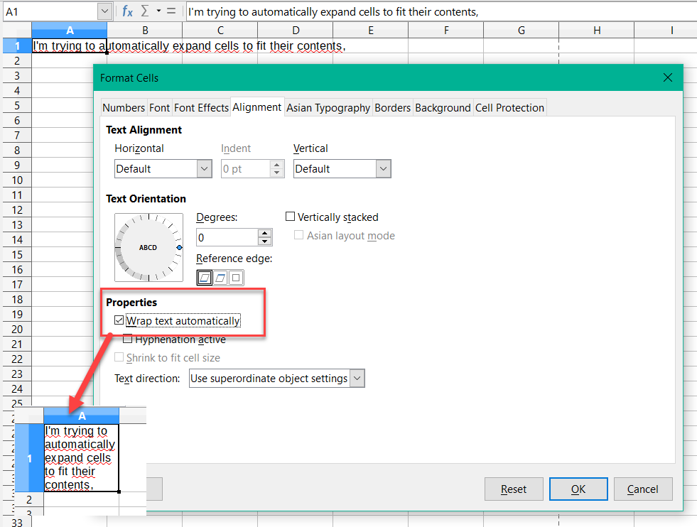 Expand Cells With Line Breaks Disabled English Ask LibreOffice