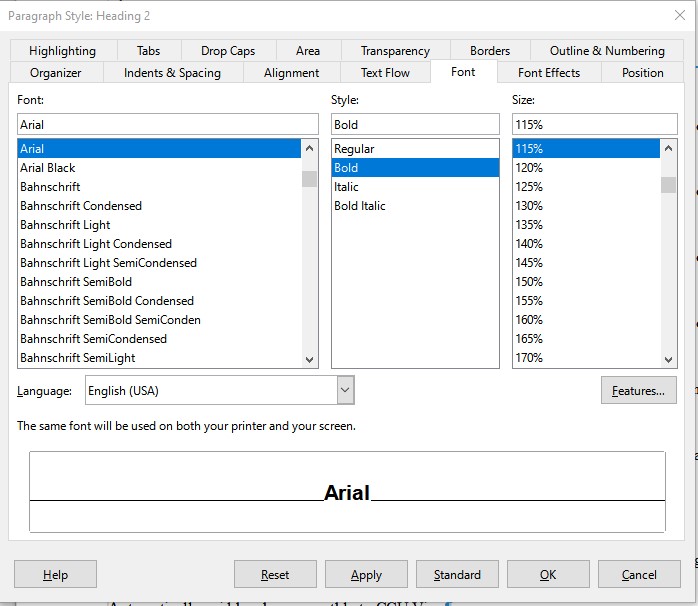 What Does It Mean For The Header Style Font Size To Be A Percent