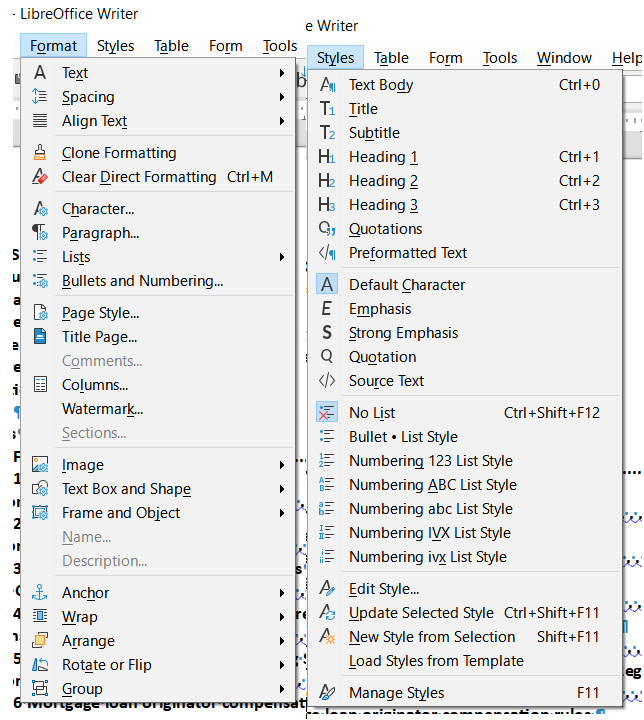 Clear Formatting Not Listed Under Format Or Styles Can t Remove Paragraph Formatting English 