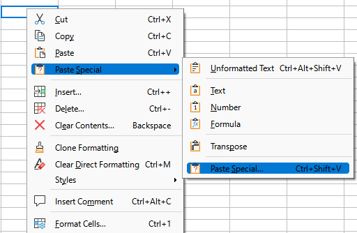 What Are And How To Use PasteSpecial Options In LibreOffice Macros Start BASIC English 