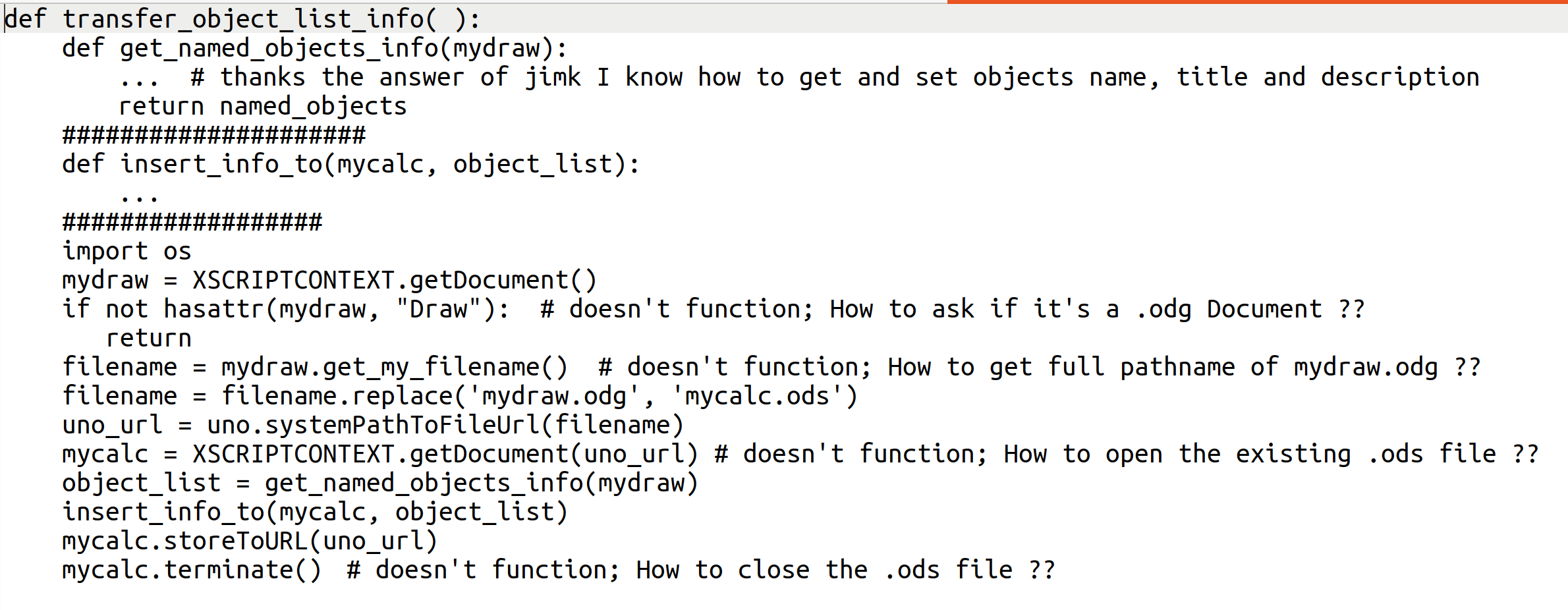 Python Macro How To Get The Path Of The Current Draw document odg And Open An Existing Calc 