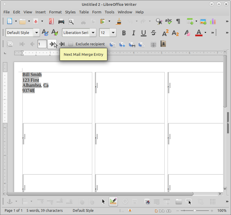 Edit Individual Labels In Mail Merge English Ask LibreOffice