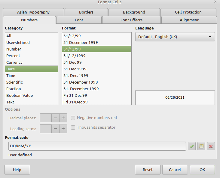 Why Does Changing Date Format In A Cell Have No Effect English Ask LibreOffice