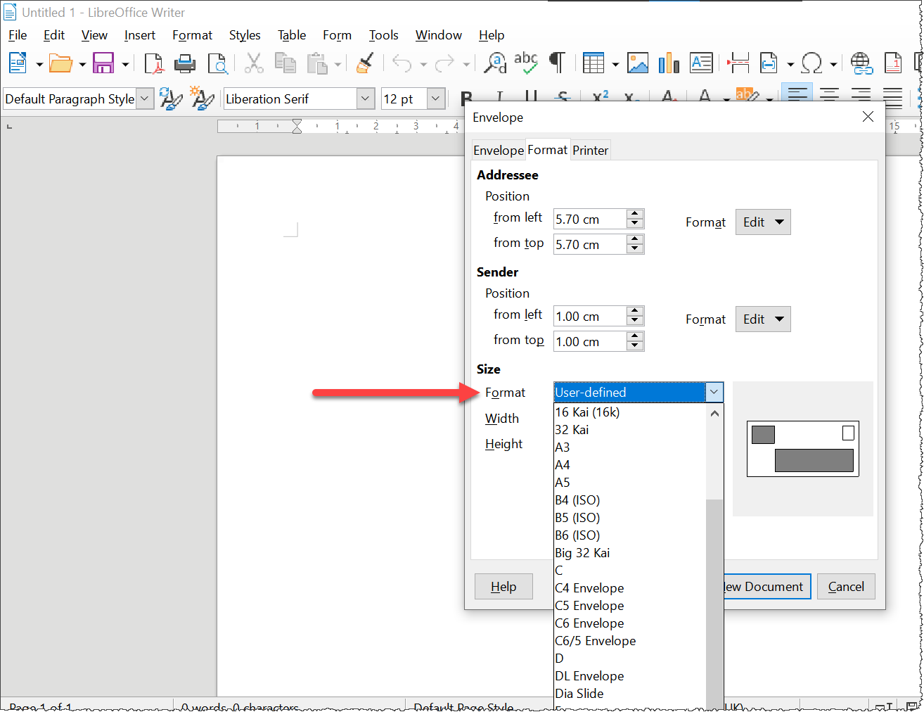 Envelope Address Template Libreoffice Pagagents